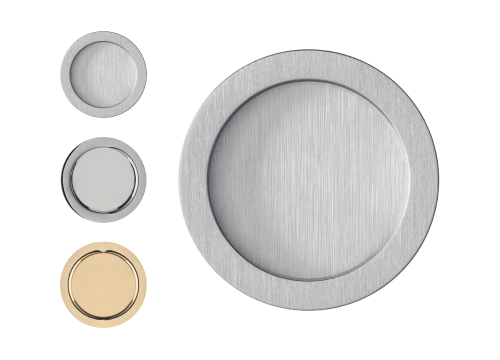 FIRENZE COLLECTION - AURA Round Flush Pull Handle Set For Sliding ...